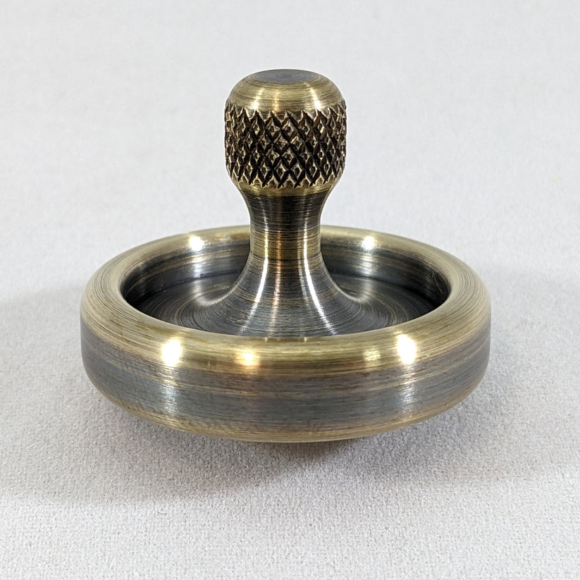 Dynamo - Antique Brass Ring w/ Knurled Grip Spindle – Kemner Design